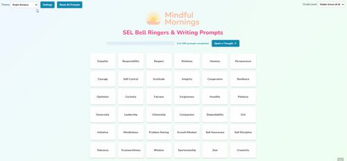 Interactive SEL Bell Ringers & Writing Prompts for the Whole Year ...