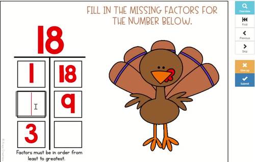 November 4th Grade Math Activities - Digital & Printable - Thanksgiving ...