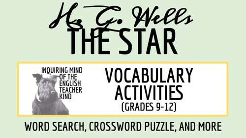 "The Star" by H.G. Wells Vocabulary Games and Activities for High School