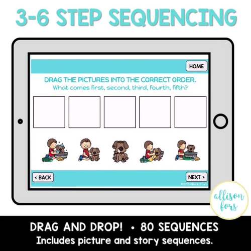 3-6 Step Sequencing Stories with Pictures - BOOM Cards Bundle Speech ...