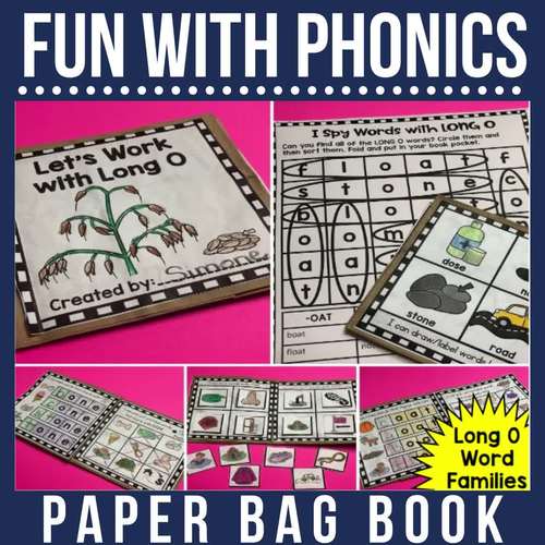 Long O Paper Bag Book | Rhyming | Spelling Activities | TPT
