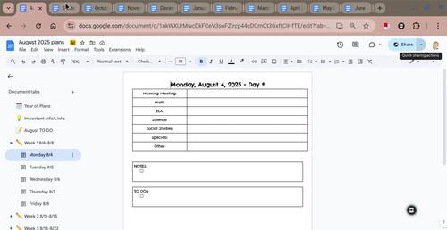 2025/26 Digital Teacher Planner | August–June Editable Weekly/Monthly ...