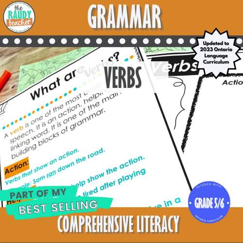 Verbs | Grade 5 and 6 | New Ontario Language Curriculum 2023 | TPT