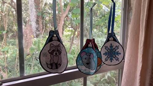 3 D Paper Ornament: Winter Woodland Animals and Snowflake Designs