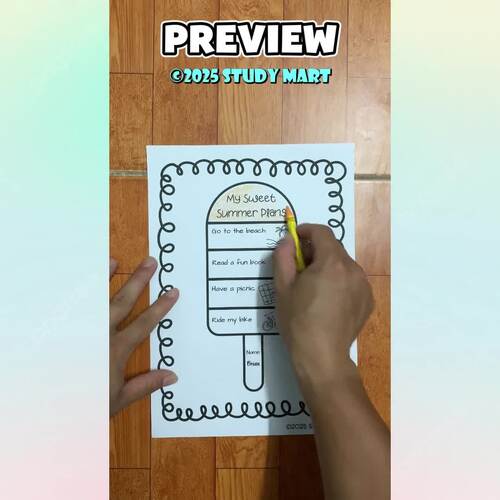Summer End of Year Ice Cream Writing Craft | Printable Activity by ...