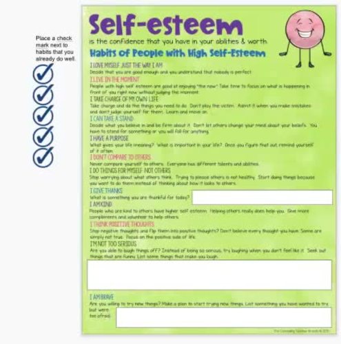Self Esteem Distance Learning for Google Classrooms | TPT