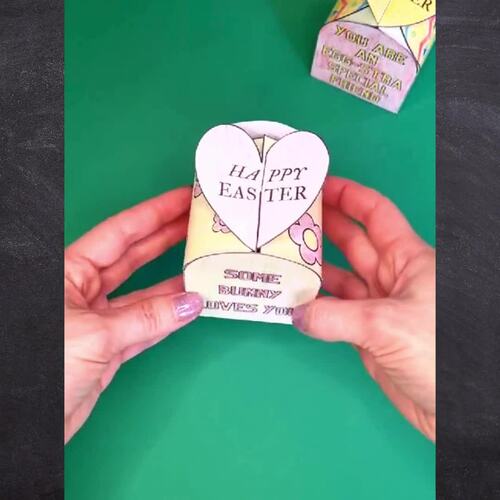 Easter Bunny Box - Paper Craft Activity - DIY Homemade gifts by kids