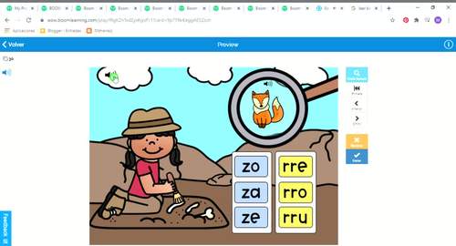 Boom Cards: Lectura PALABRAS Y SÍLABAS | Reading Digital Game in Spanish