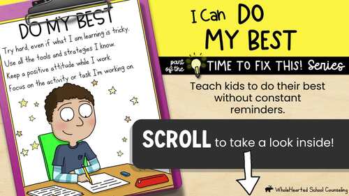 Perseverance & Best Effort SEL Lesson | Growth Mindset Story for ...