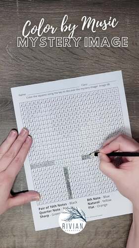 Color by Music Symbol Mystery Images Music Coloring Activity by Rivian ...