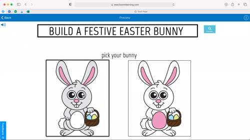 Build A Festive Easter Bunny Language Fun Boom Cards™ | TPT