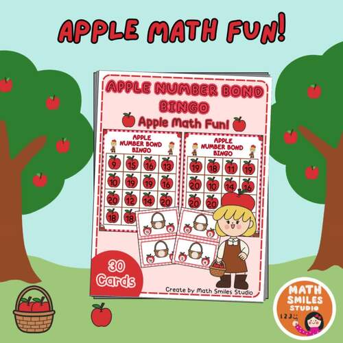 Apple Number Bond to 20 Bingo Game | Apple Math Fun | 1st - 2nd Grade