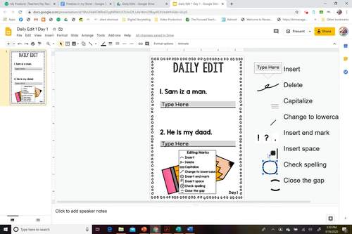 Daily Editing Digital Notebook Activity for Distance Learning | TpT