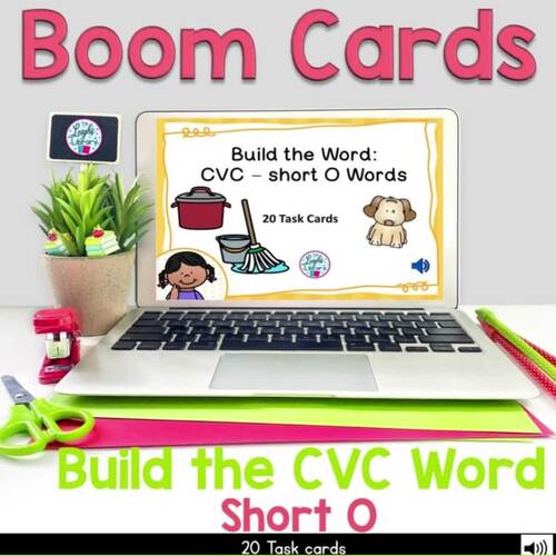 Boom Cards™ Build the CVC Short O Word Phonics Review by Leigh's Library