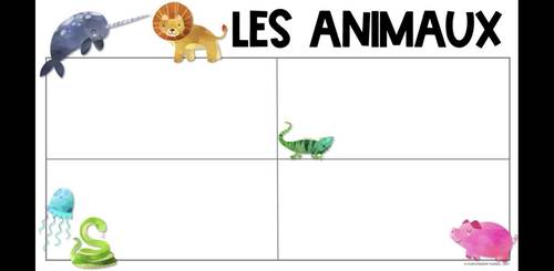 French Animal Themed Google Slides Template | Distance Learning | TPT