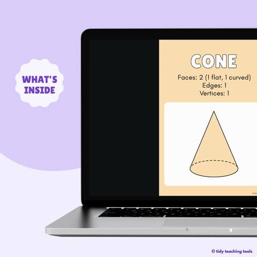 3D Shape Posters including Features (Attributes) | Pastel Rainbow