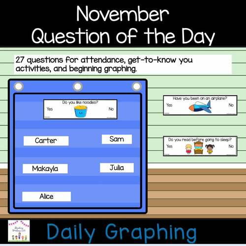 November Question of the Day - 27 Graphing Questions for PreK and ...