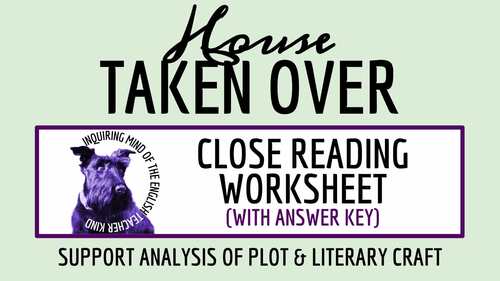 "House Taken Over" by Julio Cortázar Literary Analysis Worksheet ...