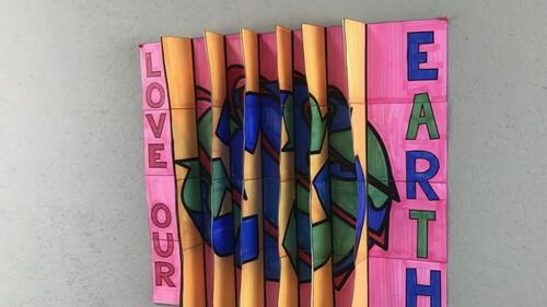 3D Earth Day Agamograph Collaborative Poster | Makes A Unique Earth Day ...