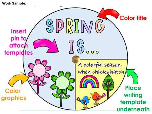 Spring Flower Craft Bulletin Board, Spring Writing Activities April ...