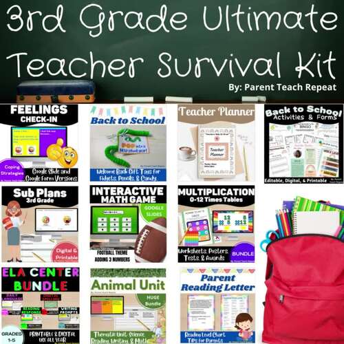 Back to School Bundle | Third Grade Teacher Survival Kit by Parent ...