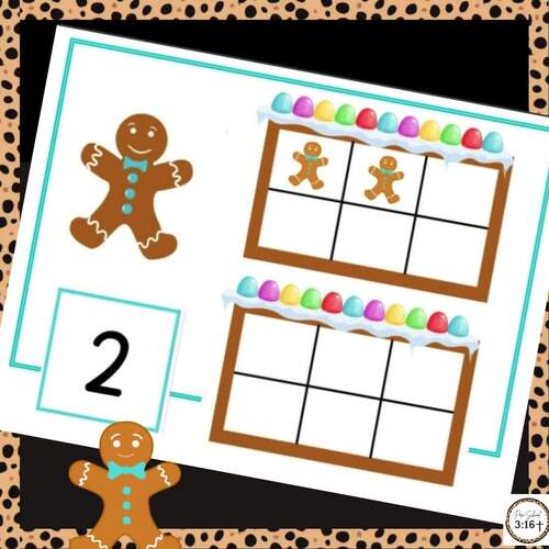 Christmas Math Center| Gingerbread Man Game| Christmas Activity | TPT