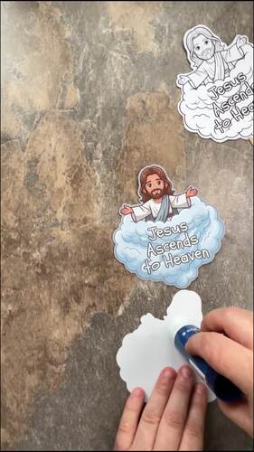Ascension of Jesus Christ Fan Craft for Kids Jesus Printable Church Fan ...