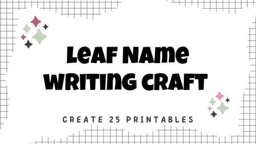 Fall Leaf Craft by Create 25 Printables | TPT