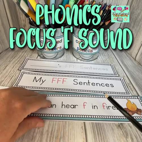 Kindergarten literacy centers and morning work phonics focus ‘f’ sound