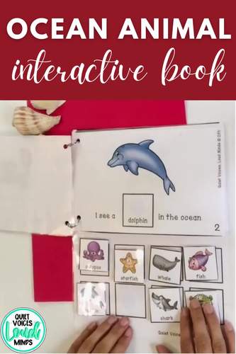 Interactive Book - Ocean Animals | Speech Therapy | TPT