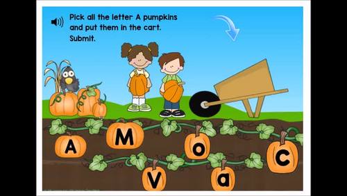 Boom Cards Bundle Alphabet Letters & Letter Sounds Match in the Pumpkin ...