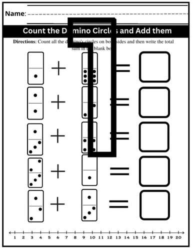 Addition 1-20 Domino Activity No Prep by Two-Spirit Teaching Resources