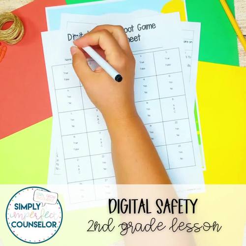 Digital Safety School Counseling Lesson by Simply Imperfect Counselor