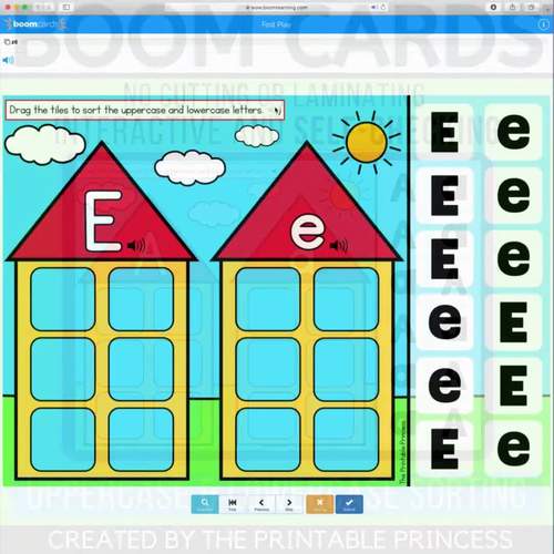 Alphabet Boom Cards for Kindergarten | Letter Sorting Houses | TpT