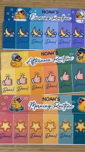 Editable Morning, Evening Routine Chore Chart Daily Visual Schedule ...