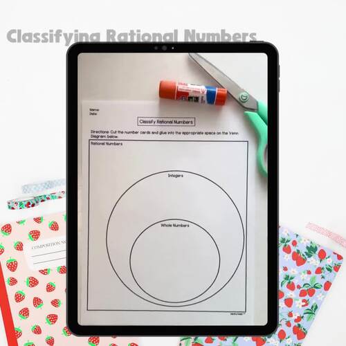 Classify Rational Numbers Cut & Glue Activity Worksheet NO PREP 6th 7th ...