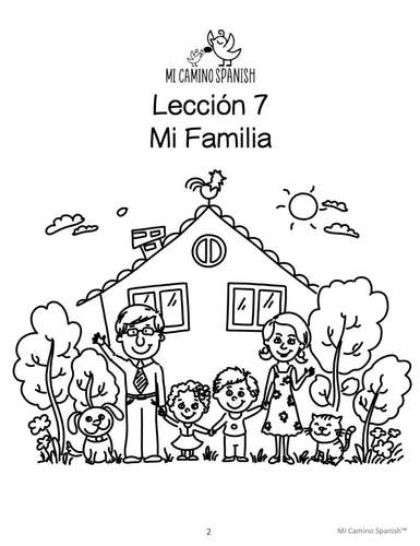 Spanish Worksheets - Introduction Family Members (Book 1, Lesson 7)