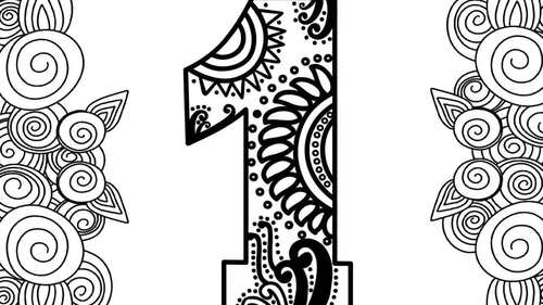 1-20 Numbers Doodling Coloring Pages|Zen Tangle Doodling Patterns ...