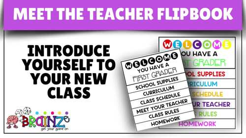 Editable Meet the Teacher Flipbook | Back to School Parent Handout ...