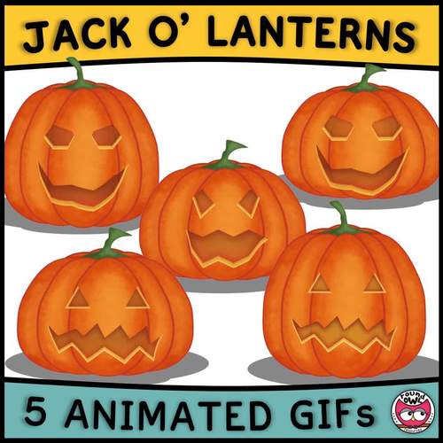 Jack O' Lantern Clipart and animated gifs by Round Owl Resources