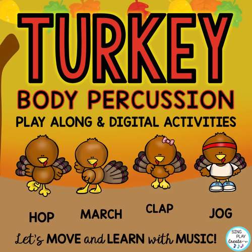 Turkey Body Percussion Steady Beat Play Along Activity: Video, Google Apps