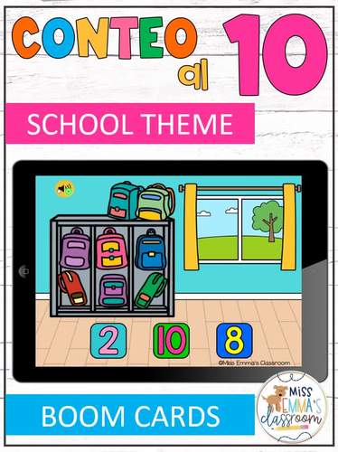 Conteo al 10 Boom Cards, Counting to 10 in Spanish Boom Cards, Digital ...