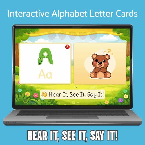 Alphabet Flash Cards Uppercase and Lowercase | Interactive ABC Cards ...