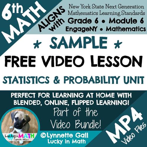 6th Grade Statistics Probability Video Lesson Remote Flipped Distance