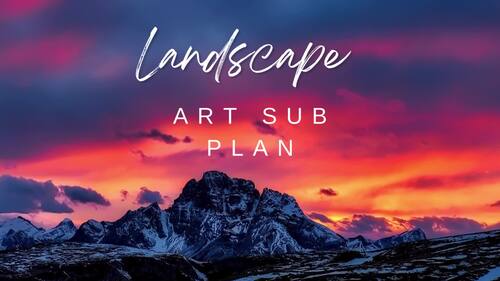 Art Sub Plan Elementary | Landscape Art Project by Down in the Art Room