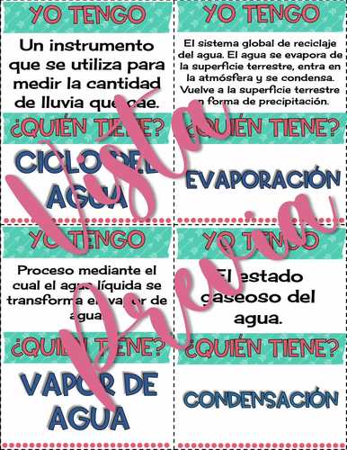 El clima juego Yo tengo... Quién tiene... by A Traveler Teacher | TPT