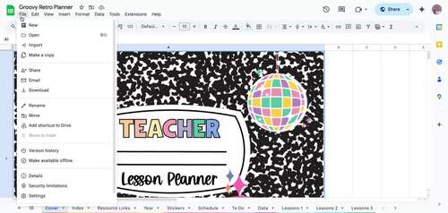 Digital Teacher Planner, Google Sheets Planner, Printable Planner ...