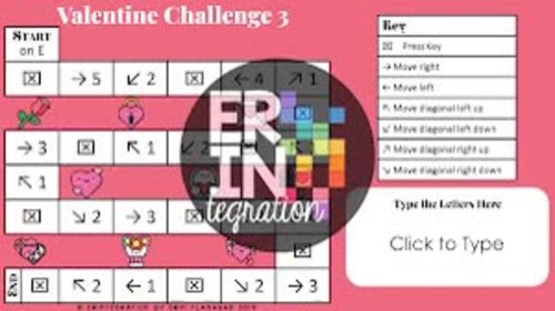 Valentine's Day Coding Activities & Keyboarding Practice | 12 Challenges