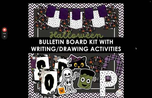 Halloween Bulletin Board Letters, Borders, & Craft - Halloween Writing ...