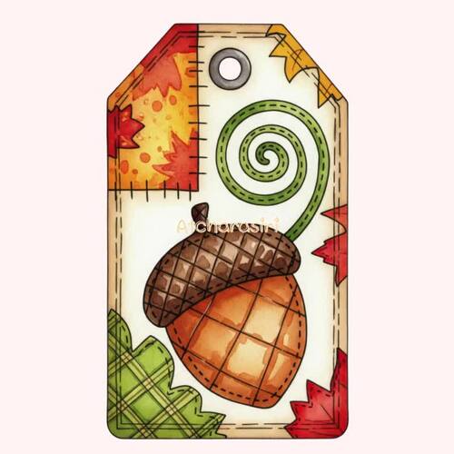 Handpainted Fall Tags Clipart Set – 16 Watercolor-Style Autumn Label ...